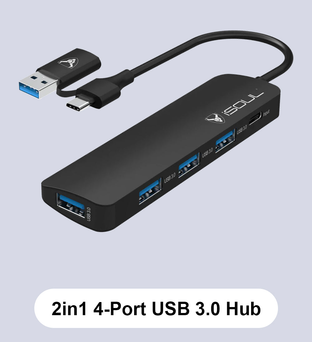 iSoul 4-Port USB 3.0 Hub — Vibe Wholesale Ltd